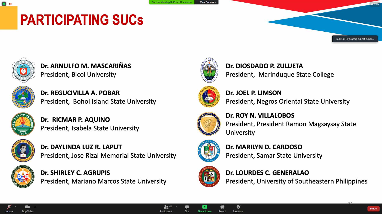 SSU, to build BRIDGES with BATStateU and 9 other universities - Samar ...