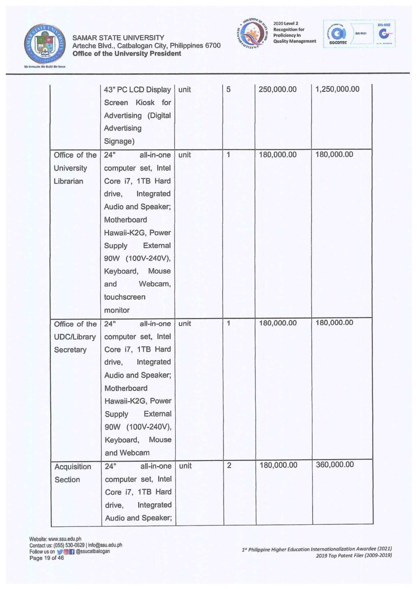 The SSU Smart University Roadmap - Samar State University