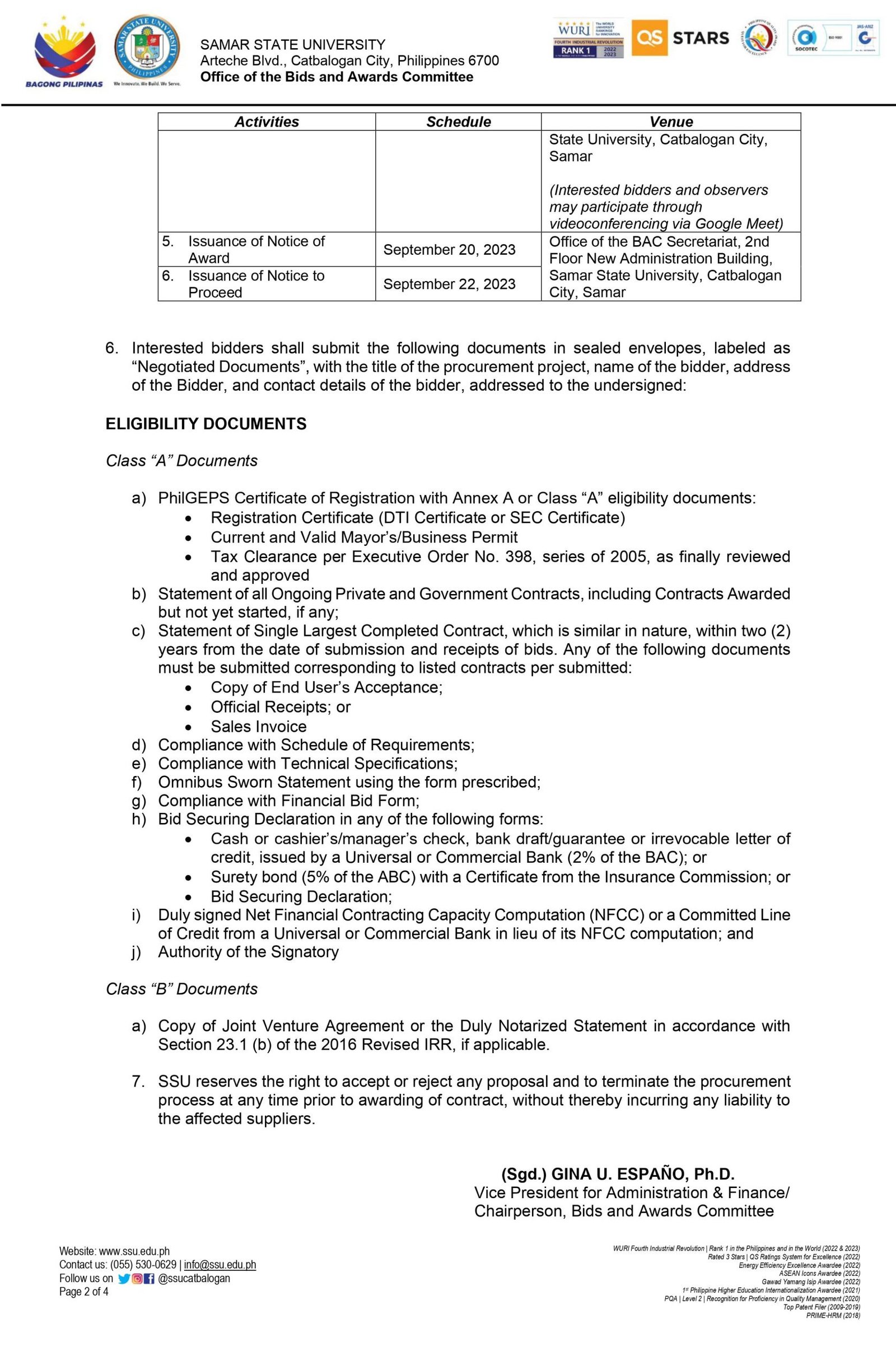 INVITATION FOR NEGOTIATED PROCUREMENT DUE TO TWO-FAILED BIDDINGS ...