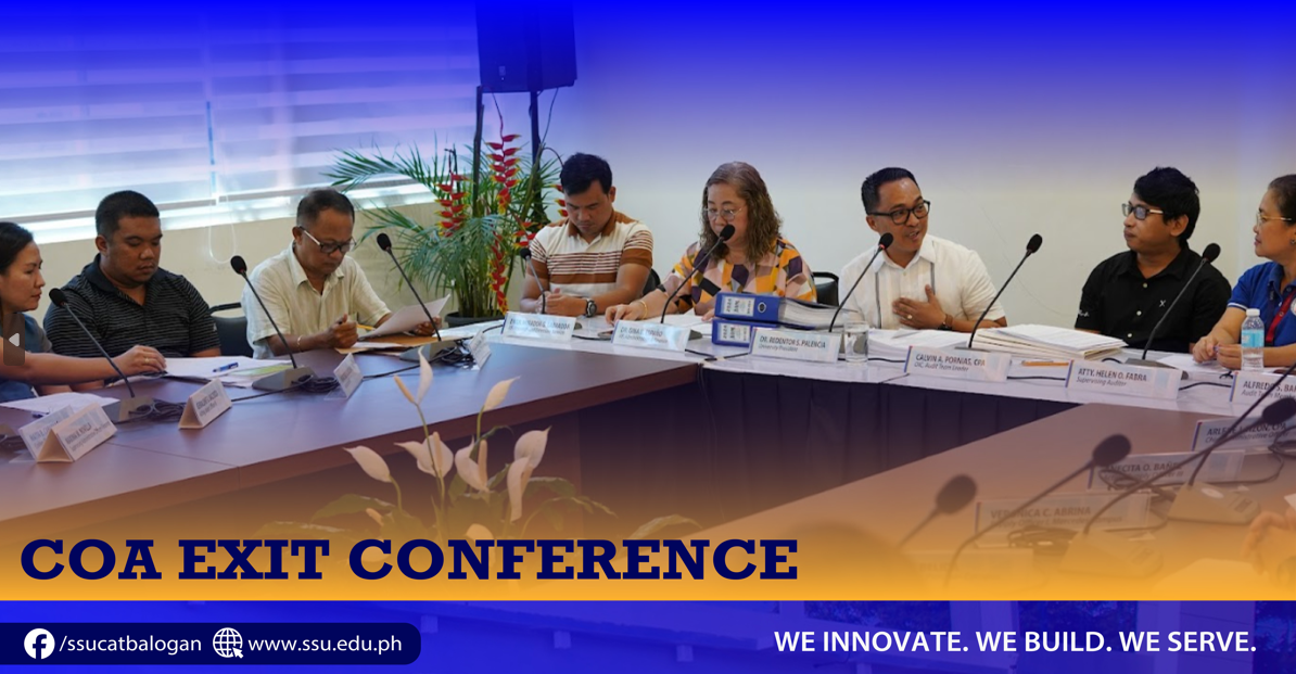 SSU closes fiscal year 2023 with COA Exit Conference - Samar State ...