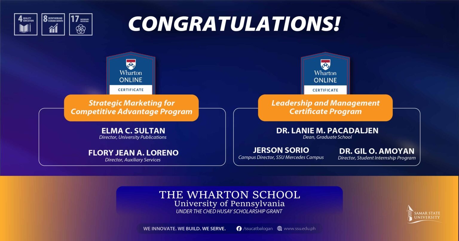 For Web banner Wharton 2025-01 - Samar State University